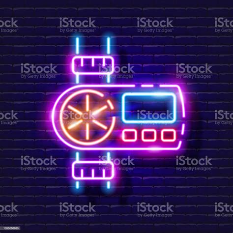 급수 타이머 자동 네온 아이콘 관개 시스템 급수 시스템 호스 및 액세서리 빛나는 표지판 디자인 웹 사이트 광고 상점 상품에 대한 벡터 일러스트레이션 0명에 대한 스톡 벡터