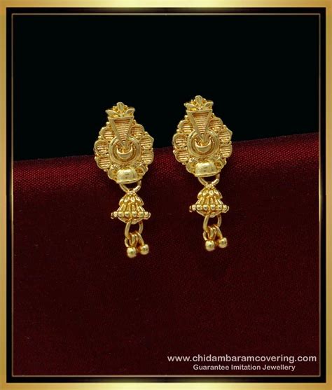 Buy Small Light Weight Gold Earrings One Gram Gold Studs For Women