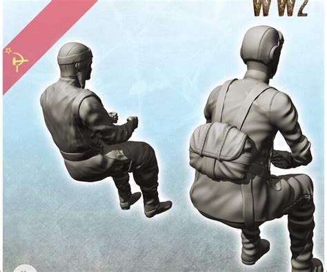 Artstation Set Of Four Soviet Aircraft Pilots With Equipment In