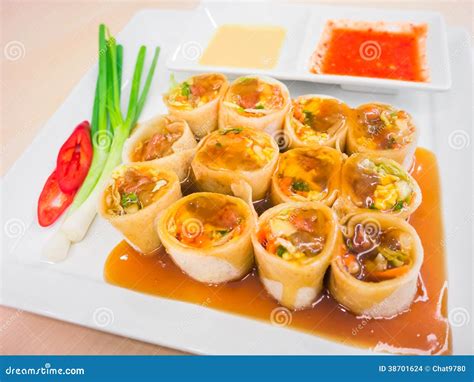 Chinese Spring Roll Stock Photo Image Of Light Meal