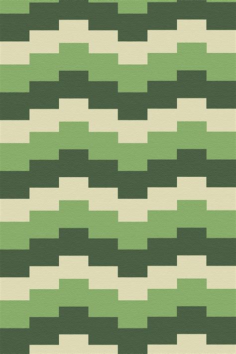 Green Geometric Wave Removable Or Traditional Wallpaper La Grand