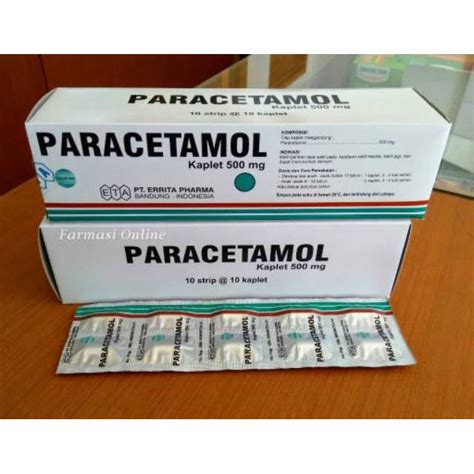 Paracetamol 500 Mg Errita Mersi PIM Nova Promed Box 100 Tablet