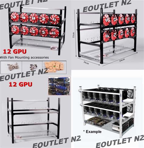 Eoutlet E L A Nz Store Pro 12 16 Gpu Mining Rig Stackable Open Air