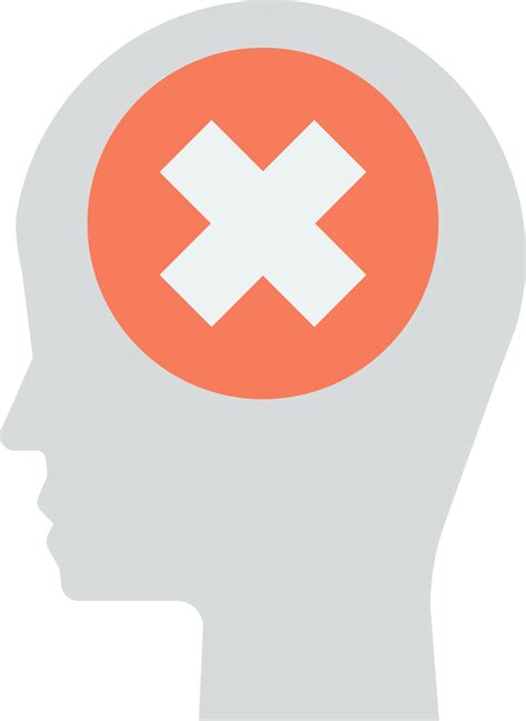 Human Head And Wrong Mark Illustration In Minimal Style 13928656 Png