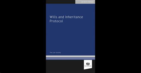 Wills And Inheritance Protocol Law Society Bookshop
