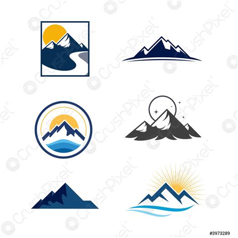 Logotipo De Icono De Montaña Vector De Stock 3973289 Crushpixel