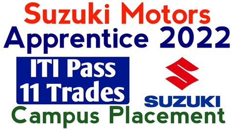 Suzuki Motor Gujarat Plant Apprentice Recruitment 2022 Iti Campus