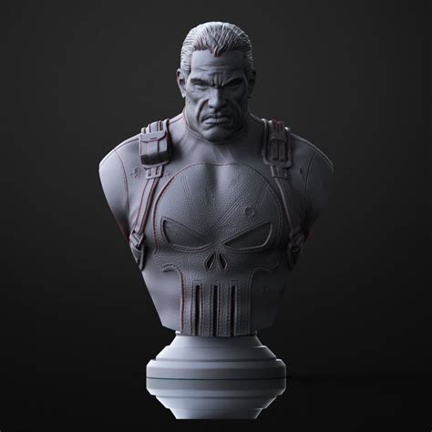 The Punisher Bust Pre Supported 3d Model By Fotis Mint On Thangs