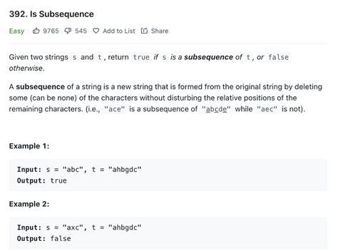 392 Is Subsequence Javascript