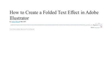 How To Create A Folded Text Effect In Adobe Illustratordocx