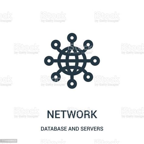 Vektor Ikon Jaringan Dari Pengumpulan Database Dan Server Ilustrasi