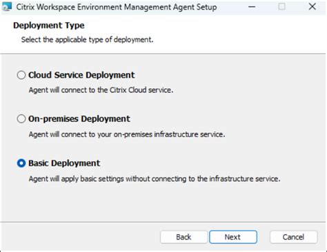 Install Agents Workspace Environment Management Service