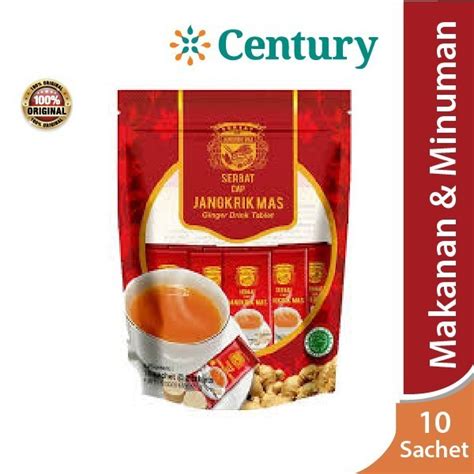 Jual Serbat Cap Jangkrik Mas Ginger Drink Tablet 10 Sachet Minuman