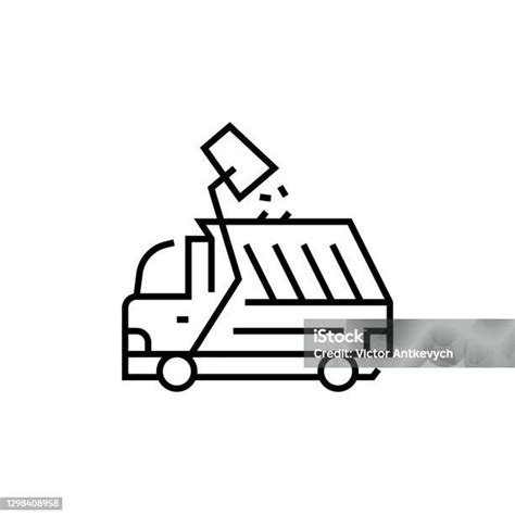 쓰레기 트럭 아이콘 상업용 폐기물 벡터 일러스트레이션 0명에 대한 스톡 벡터 아트 및 기타 이미지 0명 개념 검은색 Istock