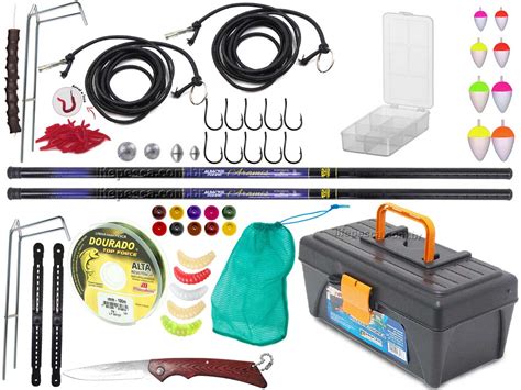 Kit de Pesca C 2 Varas Telescópicas 22 Carbono 2 10m Caixa Ref 146