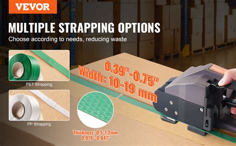 VEVOR Automatic Electric Strapping Machine Tool For PP PET 0 39 0 75