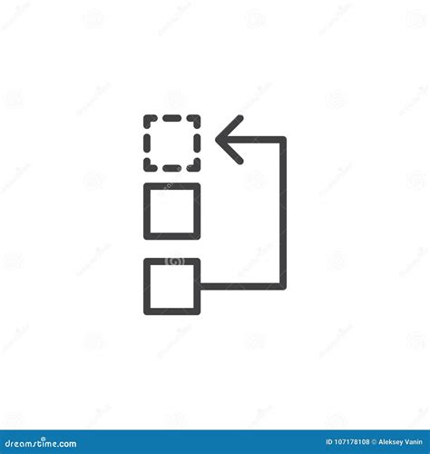 Workflow Or Process Line Icon Stock Vector Illustration Of Business