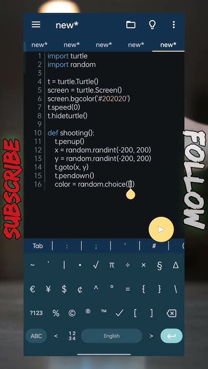 🌠 Shooting Stars In Python Turtle Shorts Python Reels Viralshorts Youtube