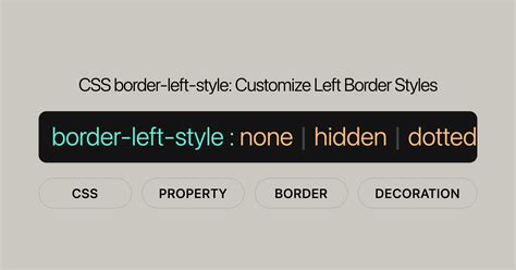 CSS Border Left Style Customize Left Border Styles