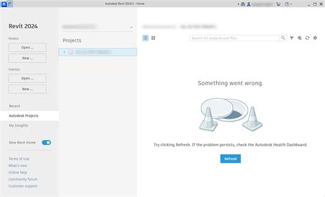 something went wrong when accessing acc or bim 360 account from