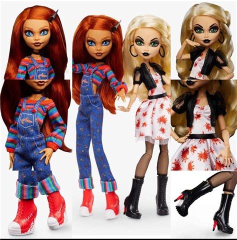 Mh News Chucky And Tiffany Dolls Close Up Monster High Dolls Monster High Chucky And