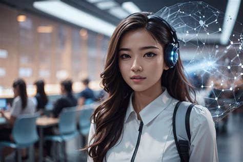 Premium Ai Image Ai Enhanced Language Learning Mastering Multilingualism In Futuristic