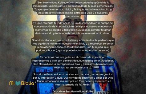 Oración a San Maximiliano Kolbe MUY PODEROSA Mi Biblia
