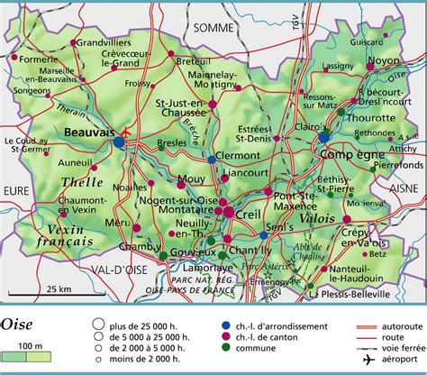 Carte de l Oise Oise carte du département 60 villes sites