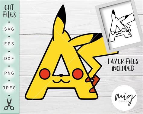 Letter Pikachu Svg Pokemon Letter Svg Pokemon Svg Pikachu Svg