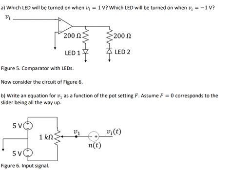 Solved A Which LED Will Be Turned On When Vi V Which LED Chegg Com
