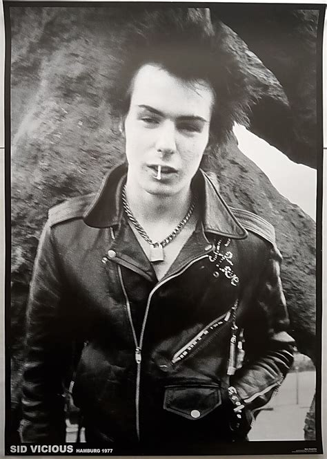 Punk Poster Sex Pistols Sid Vicious In Leather Jacket Hamburg Germany