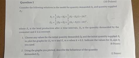 Solved Question Points Consider The Following Chegg