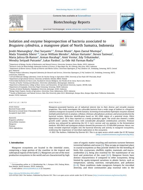 Pdf Isolation And Enzyme Bioprospection Of Bacteria Associated To