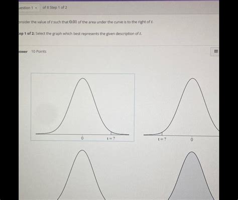 [answered] Uestion 1 Of 8 Step 1 Of 2 Onsider The Value Of T Such That