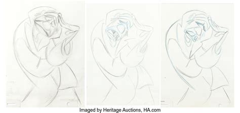 Oliver Company Fagin Animation Drawing Sequence Of 3 Walt Disney 1988