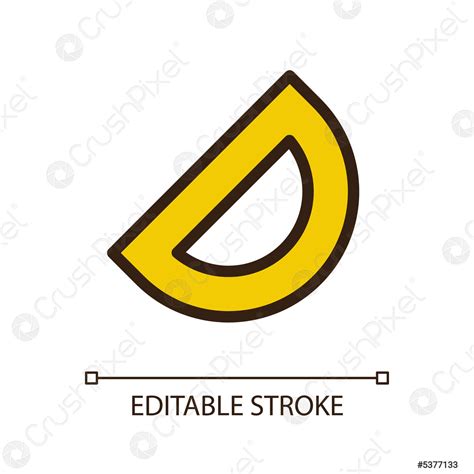 Protractor Pixel Perfect Rgb Color Ui Icon Stock Vector 5377133