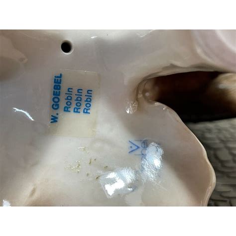 Vintage Goebel Porcelain Robin Bird On A Branch Figurine W Germany Etsy