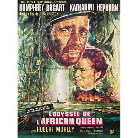 The African Queen French Movie Poster 47x63 In 19511960