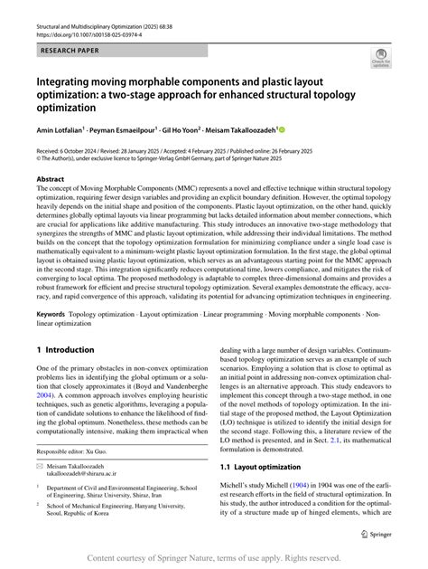 Integrating Moving Morphable Components And Plastic Layout Optimization