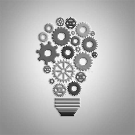 Gears Light Bulb Idea Concept Stock Vector Illustration Of Light