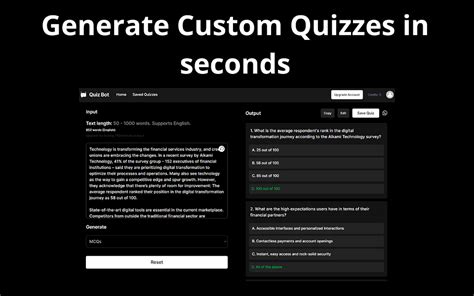 Quizbot Get Custom Quizzes In Seconds From Any Text Using Betalist