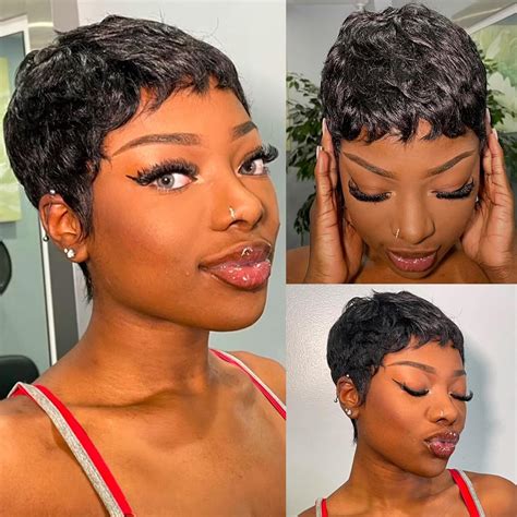 Youknowig Pixie Cut Wig Human Hair Short Pixie Cut For