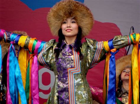 Khakass People Khakassian Female Folk Dancer Siberia Russia Folk