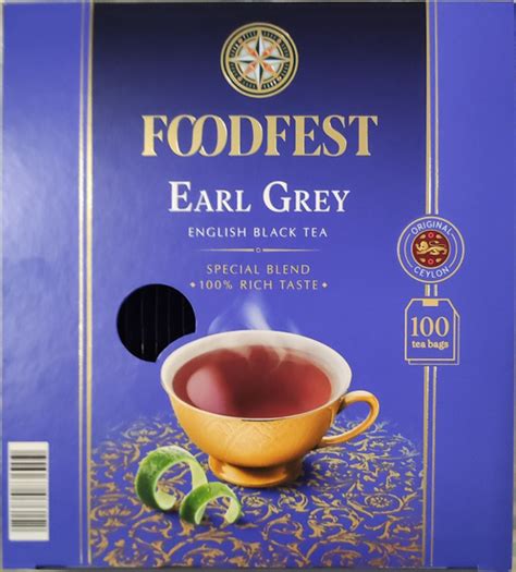 Earl grey Чай черный аромат бергамота в пакетиках 2 г х 100 шт Foodfest ...