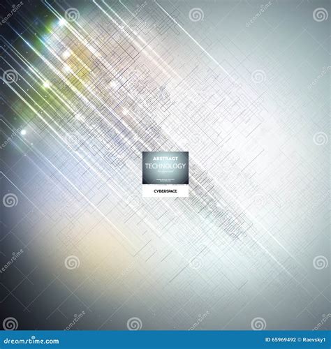 Cyberspace Abstract Science Or Technology Vector Background Stock