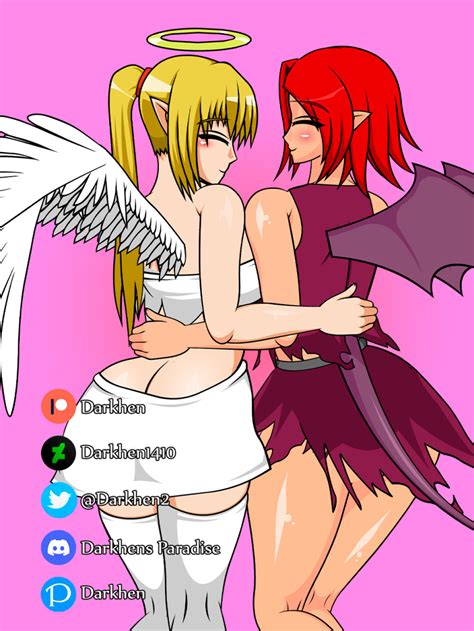 Rule 34 2girls Darkhen1410 Hugging Koooon Soft Koooon Soft Angel Girl