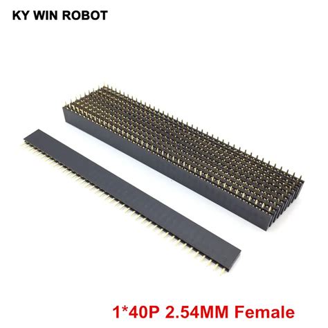 Free Shipping 10pcs Lot 40 Pin 2 54 Mm Single Row Female Pin Header Pcb
