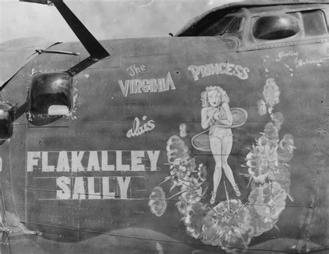 Flak Alley Sally B24 Liberator Nose Art 1940s Nose Art 1941