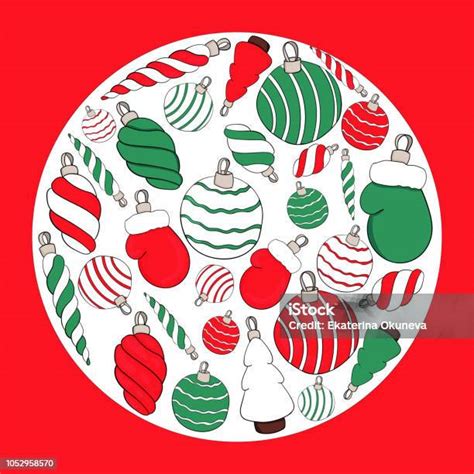 Set Elemen Natal Dan Tahun Baru Ilustrasi Vektor Ilustrasi Stok Unduh