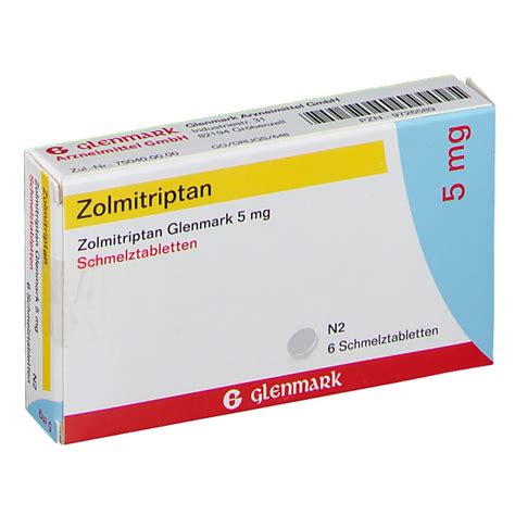 Zolmitriptan Glenmark 5 Mg 6 St Mit Dem E Rezept Kaufen Shop Apotheke